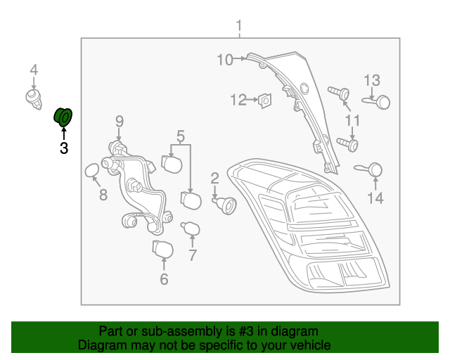2016-2022 GM Tail Lamp Retainer 11548330 GM | GMPartsDirect.com