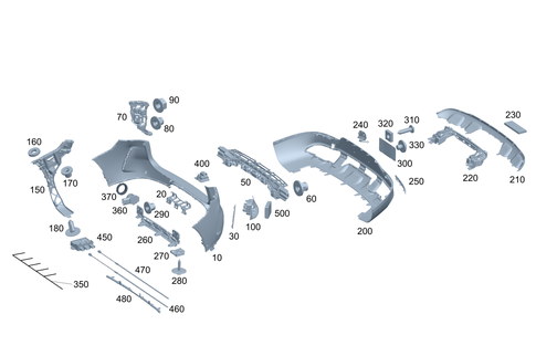 Rear Bumper for 2024 Mercedes-Benz EQE 500 SUV | Mercedes-Benz USA Parts