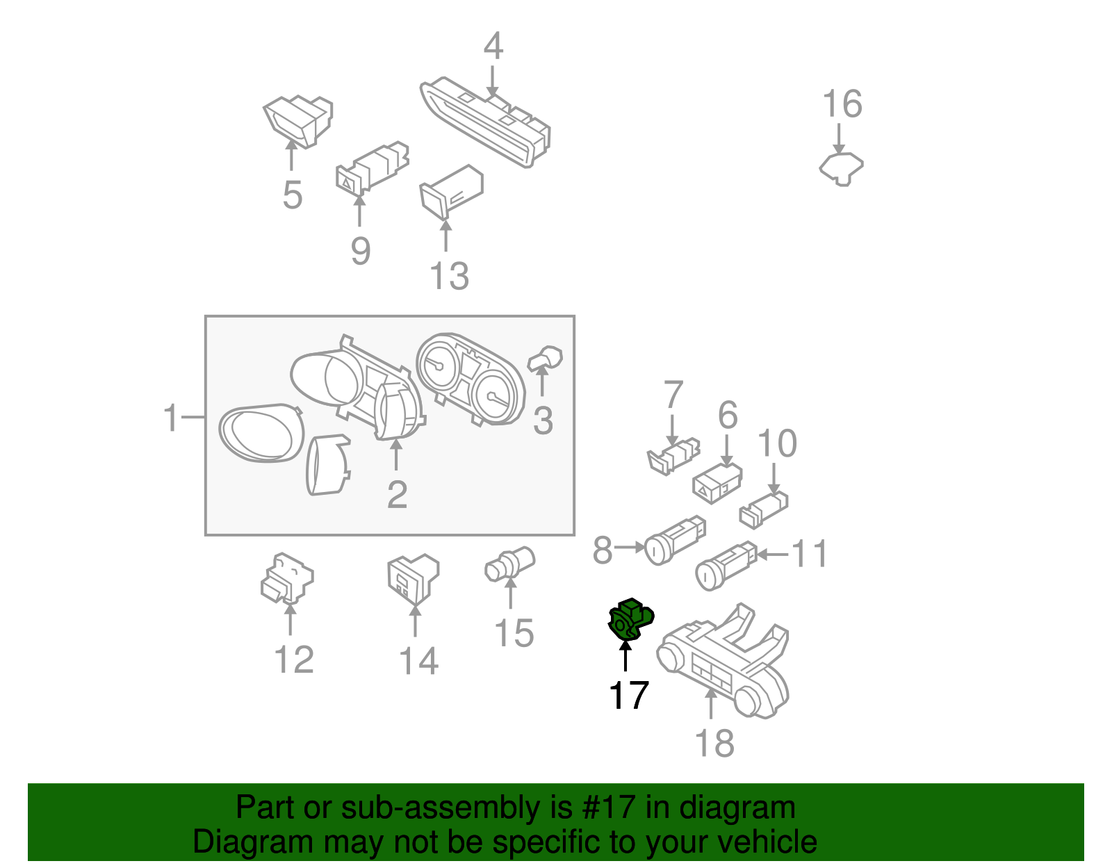 97270-1G000 - Cabin Air Temperature Sensor 2010-2018 Hyundai Tucson ...