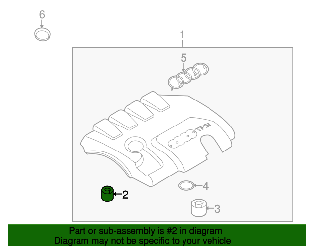 2009-2023 Audi Engine Cover Connector 06J-103-226-A | OEM Parts Online