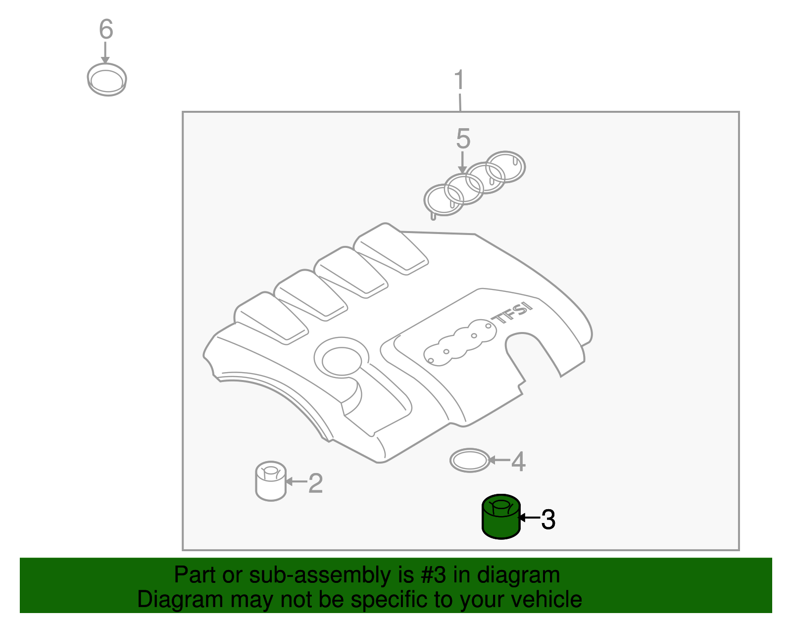 07C-103-226-B - Engine Cover Connector 2005-2023 Audi | Audi OEM Parts