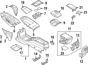 LJ8Z-5804567-AB - Storage Tray 2021-2022 Ford Mustang Mach-E ...