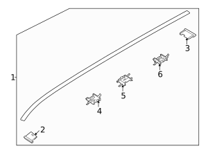 87240-R0000 - Roof Molding - 2022-2023 Kia Carnival | Kia Auto Parts