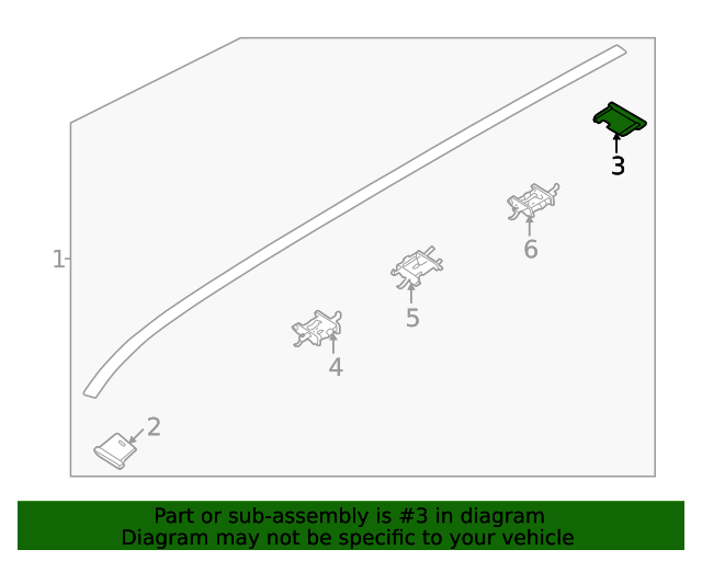 87244-R0000 - Roof Molding Rear Cap 2022 Kia Carnival | Kia.Parts Store