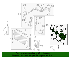 97701-A7300 - A/C Compressor 2018 Hyundai Elantra GT | AutoNationParts.com