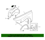 30698669 - Fender Liner Retainer Clip - 2008-2013 Volvo C30 | Volvo OEM ...