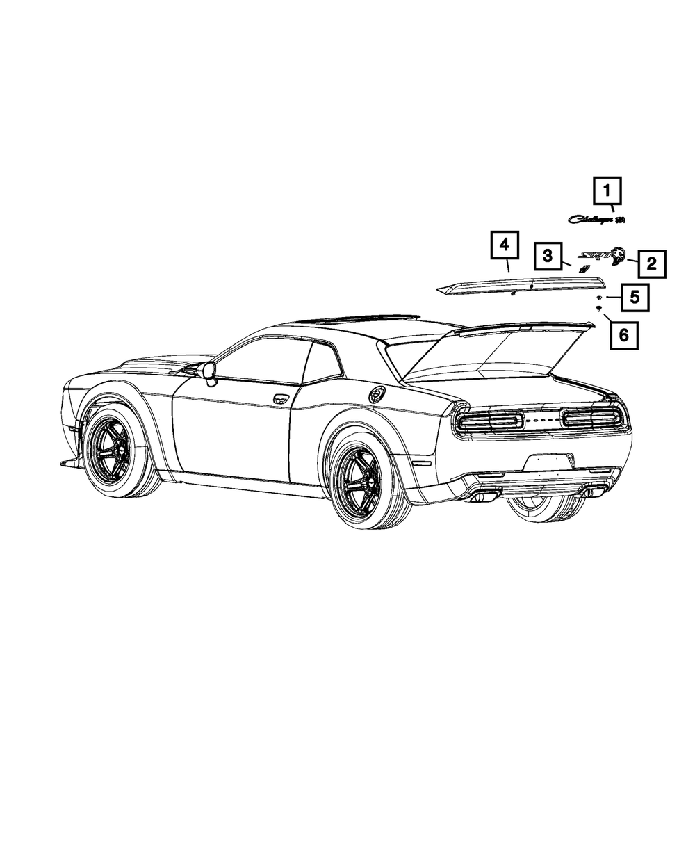 Rear Spoiler | 2020-2021 Dodge Challenger - SKU: 7BW70RXFAA ...