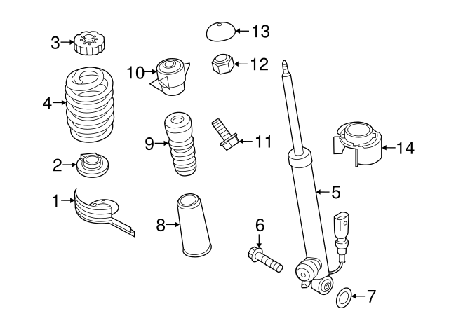 4G8-513-035-A - Shock Absorber 2012-2018 Audi | Audi OEM Parts