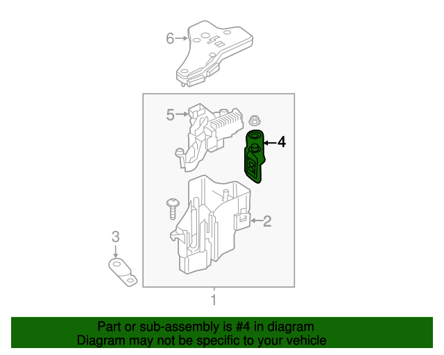 212-545-51-40 - Relay Box Rear Bracket 2014-2015 Mercedes-Benz E 400 ...