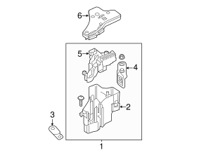 212-545-57-40 - Relay Box Front Bracket 2014-2015 Mercedes-Benz E 400 ...