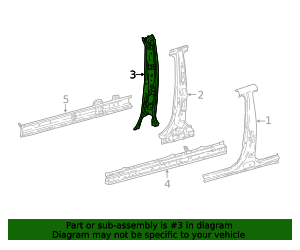 2018-2023 Toyota Camry Inner Center Pillar 61034-06020 | Toyota Parts ...