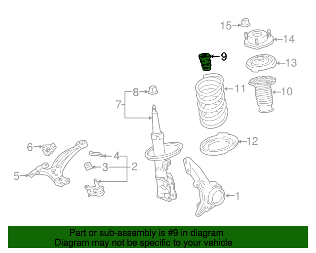 2014-2019 Toyota Highlander Strut Bumper 48331-0E070 | Toyota Parts Center