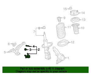 2009-2020 Toyota Suspension Ball Joint (Right, Front, Lower) 43330 ...