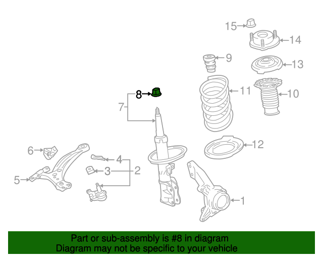 1990-2020 Toyota Top Nut 90080-17217 | Toyota Parts Center