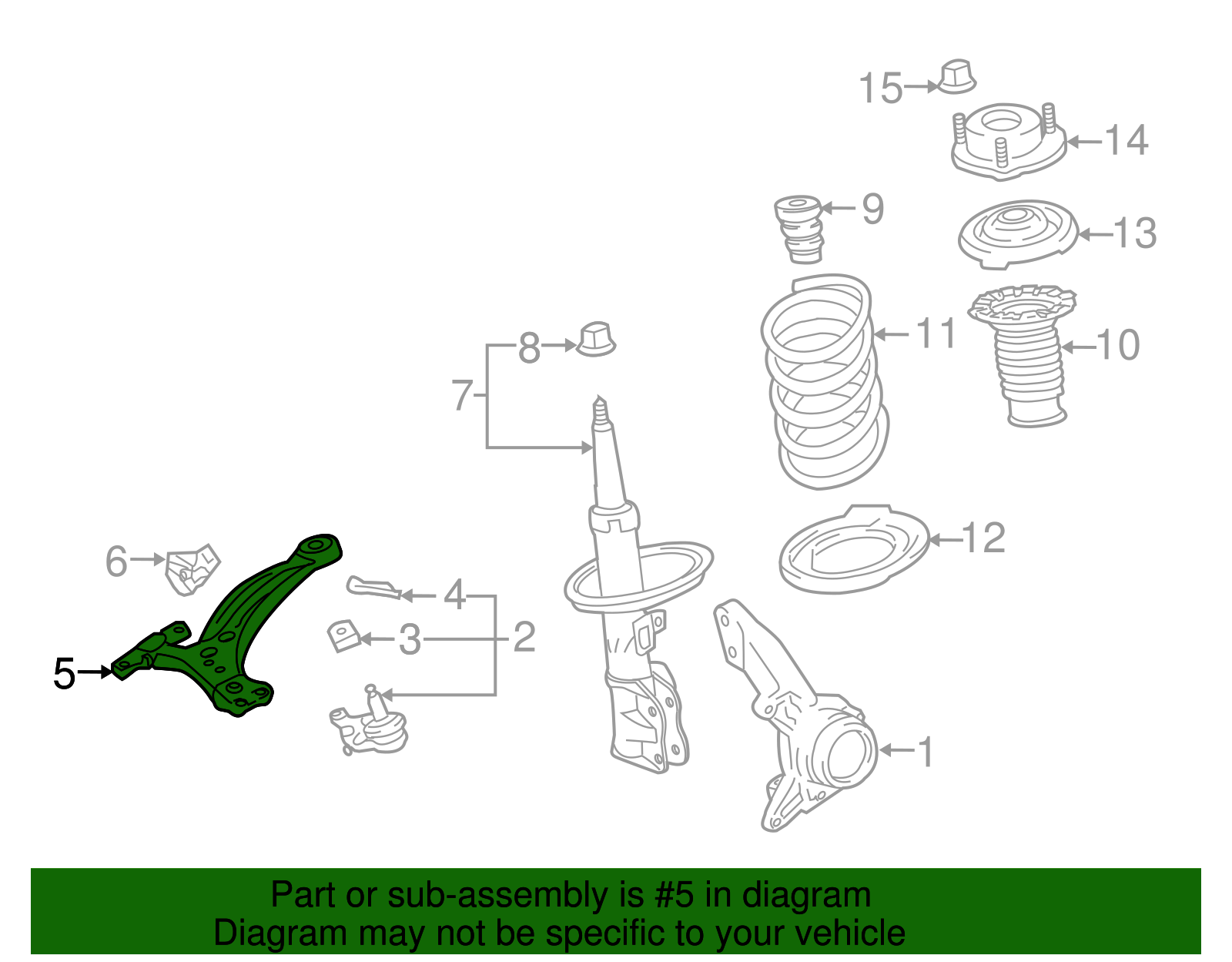 Genuine Toyota Lower Control Arm part# 48068-0E060 for 2016-2019 Toyota ...