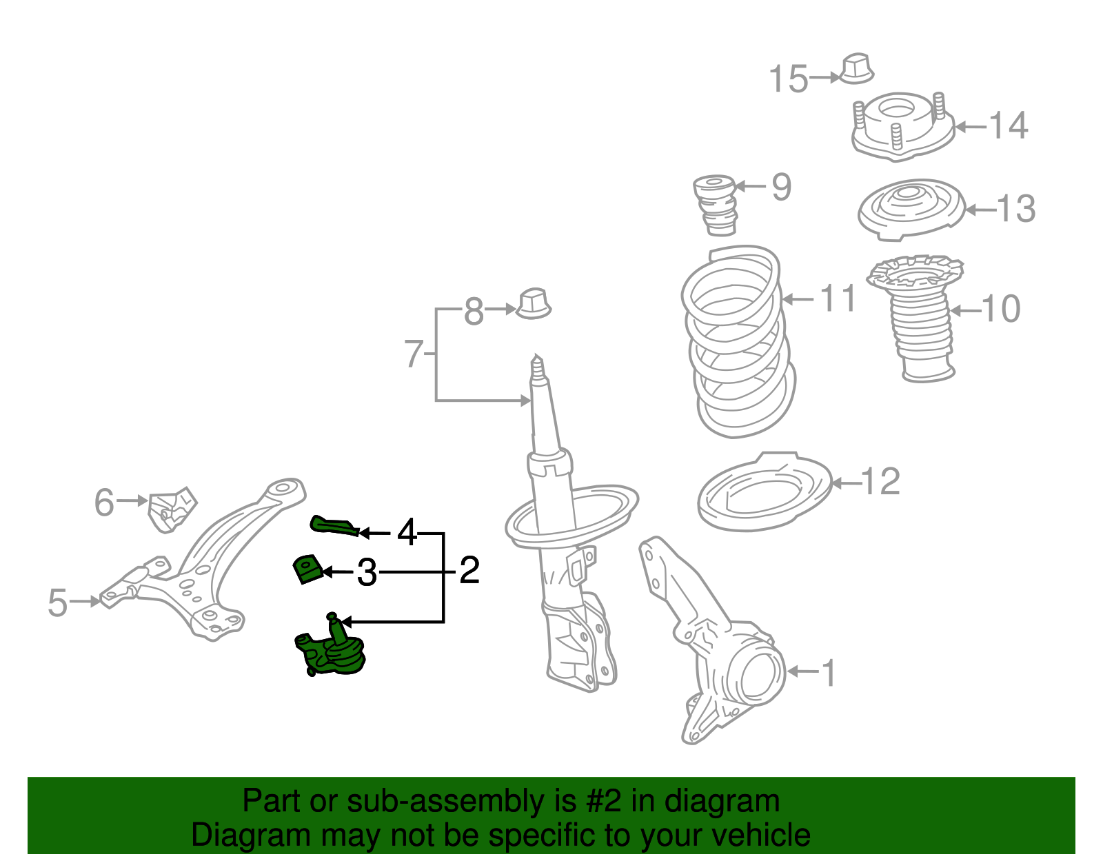 43340-09140 - Suspension Ball Joint (Left, Front, Lower) 2009-2020 ...