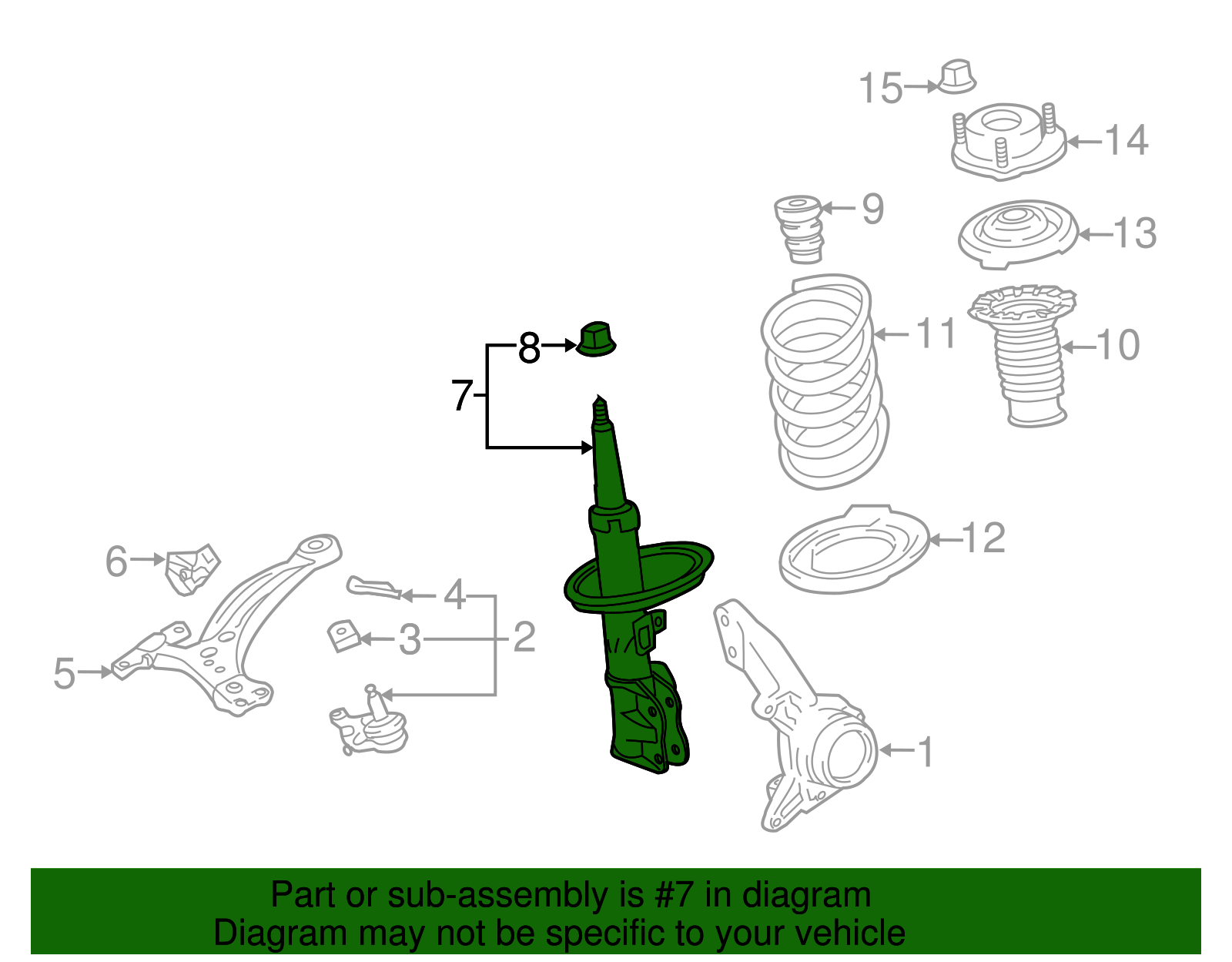 2016 Toyota Highlander Strut 48520-8Z140 | Toyota Parts Center