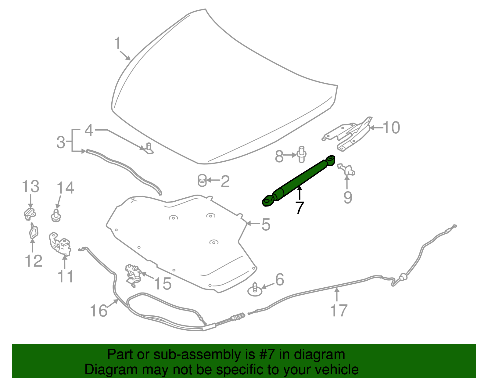 65471-4GA1A - Support Cylinder 2014-2020 Infiniti Q50 | INFINITI Parts ...