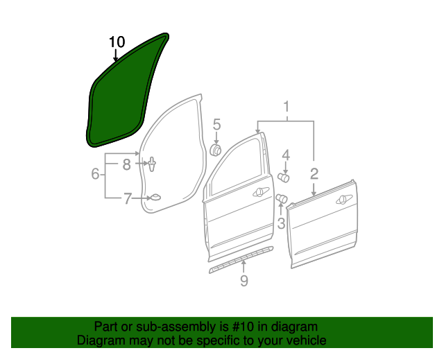 2007-2009 Acura MDX Surround Weather-Strip 72355-STX-305ZA | OEM Parts ...