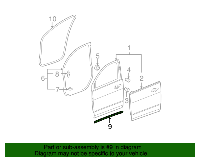 2007-2013 Acura MDX Lower Seal 72327-STX-A01 | OEM Parts Online