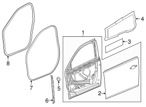 2016-2024 Chevrolet Malibu Front Passenger Side Door 84263563 GM ...
