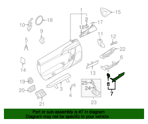 2005-2012 Porsche Handle Cover 987-555-272-02-FSA | Sunset Porsche Parts