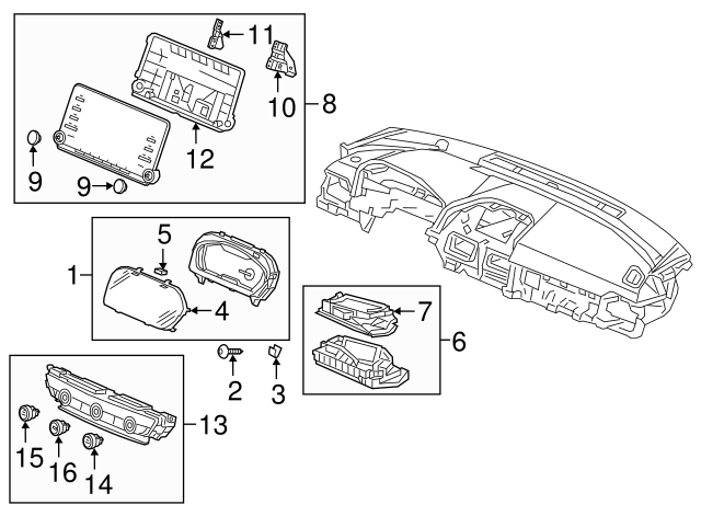 39715-TVA-A01 - Knob Assembly, Rotary - 2018-2020 Honda Accord | Honda ...