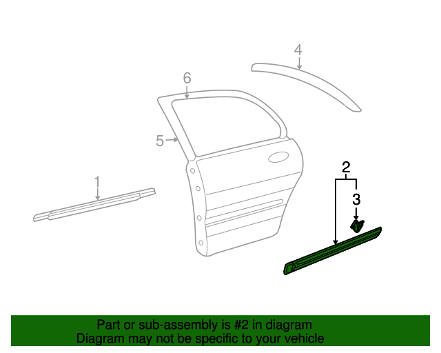 2006-2010 Kia Optima Body Side Molding 87721-2G000 | OEM Parts Online