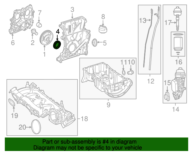 2014-2021 Mercedes-Benz Rear Main Seal Retainer 270-010-00-68 | MB OEM ...