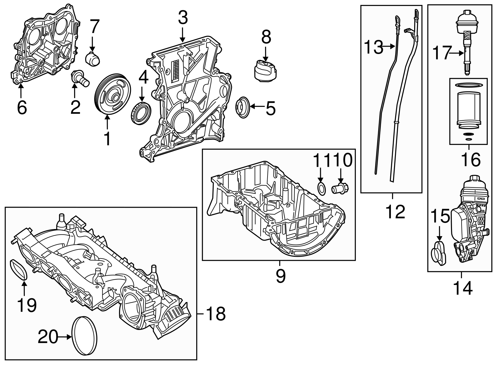 000-997-19-08 - Crankshaft Seal 2016-2023 Mercedes-Benz | Mercedes-Benz ...