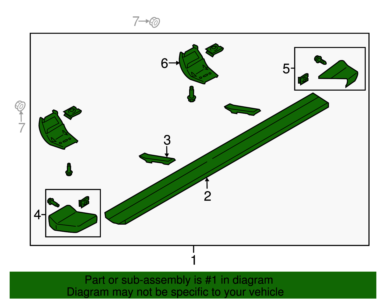 2015-2020 Ford F-150 Step Bars, 6 Inch Angular, Painted Magnetic FL3Z ...