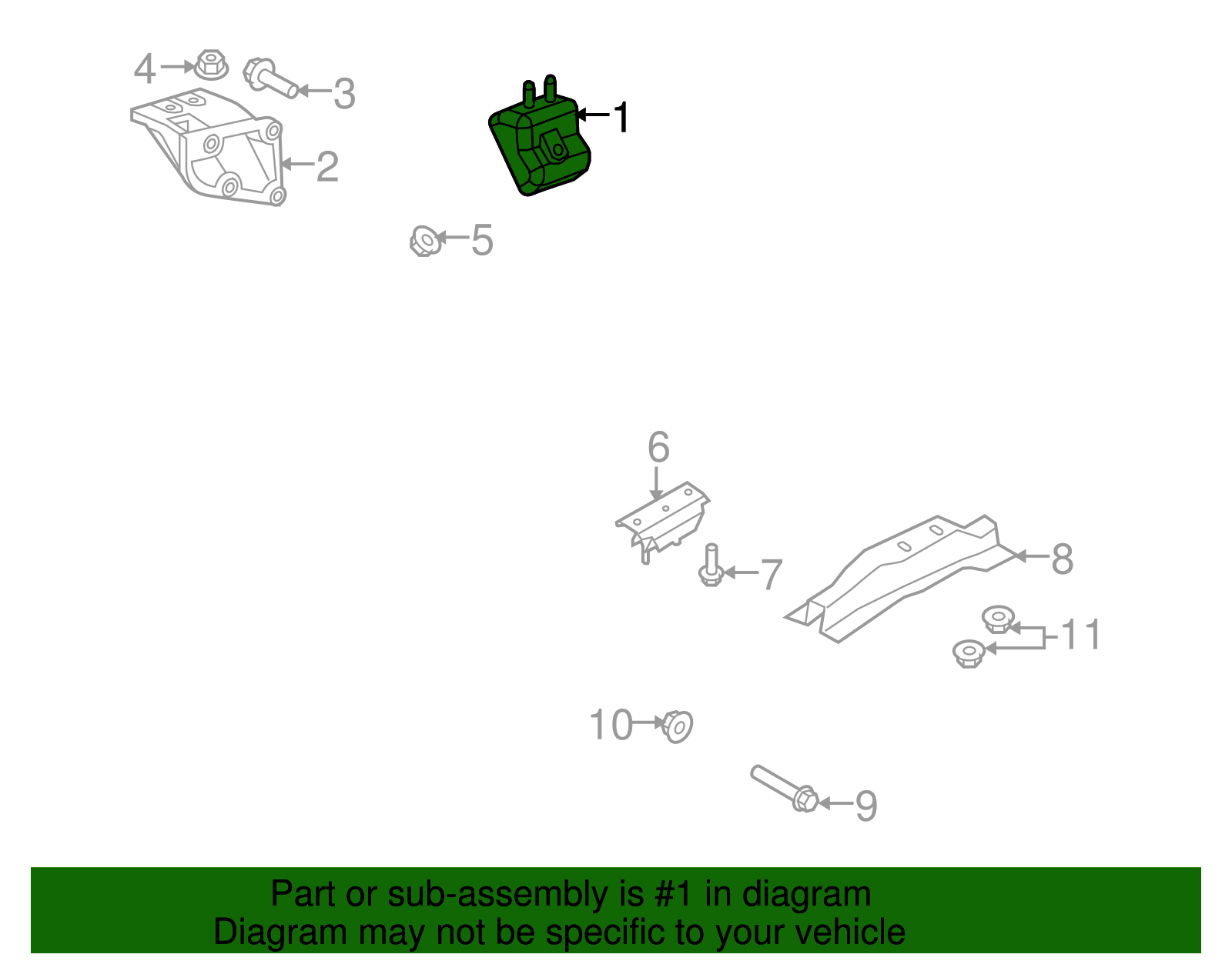 2001-2011 Ford Ranger Motor Mount 1L5Z-6038-AA | Retail Performance ...