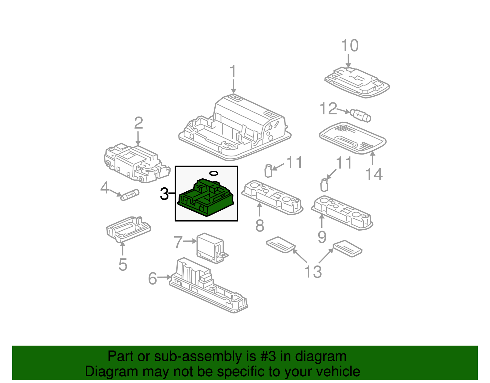 35830-SZA-A11ZC - 2009-2015 Honda Pilot - Switch Assembly Interior ...