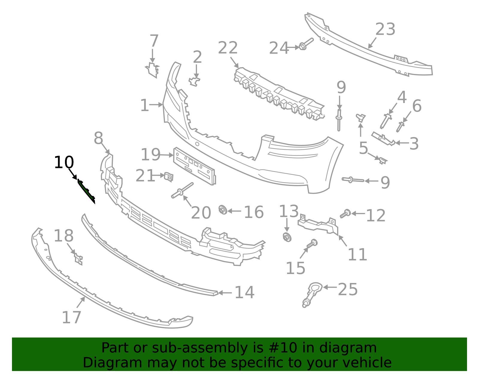 LC5Z-17E810-AA - Upper Molding 2020-2024 Lincoln Aviator | Big 3 Auto Parts