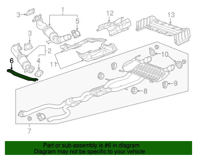 20764003 - Catalytic Converter Brace Bracket 2013-2017 Cadillac ...