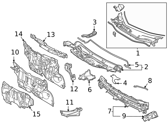 2016-2020 Toyota Mirai Engine Compartment Insulation 55210-62020 ...