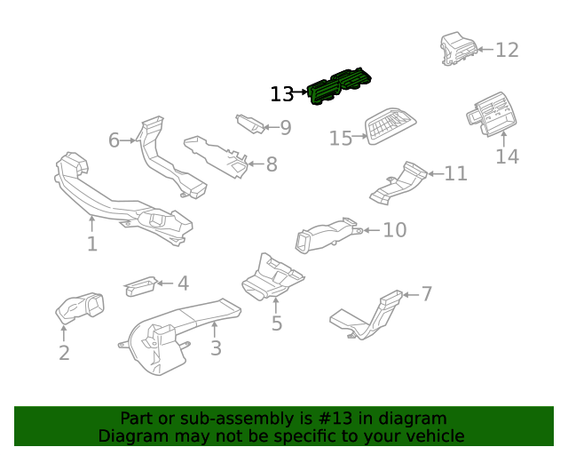 64227946265 - 2020-2022 BMW Air Vent Grille (64-22-7-946-265) | BMW of ...