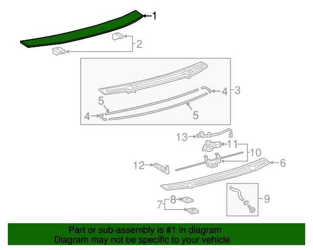 Lexus OEM Spoiler Part# 76085-24090-C1 | OEM Vehicle Parts