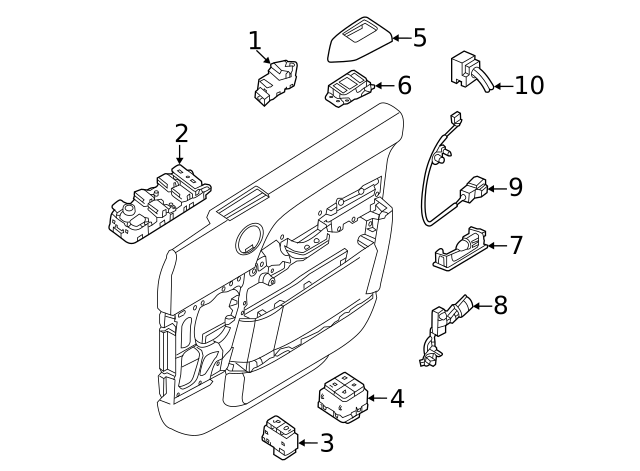 2018-2022 Land Rover Window Switch LR186368 | OEM Parts Online