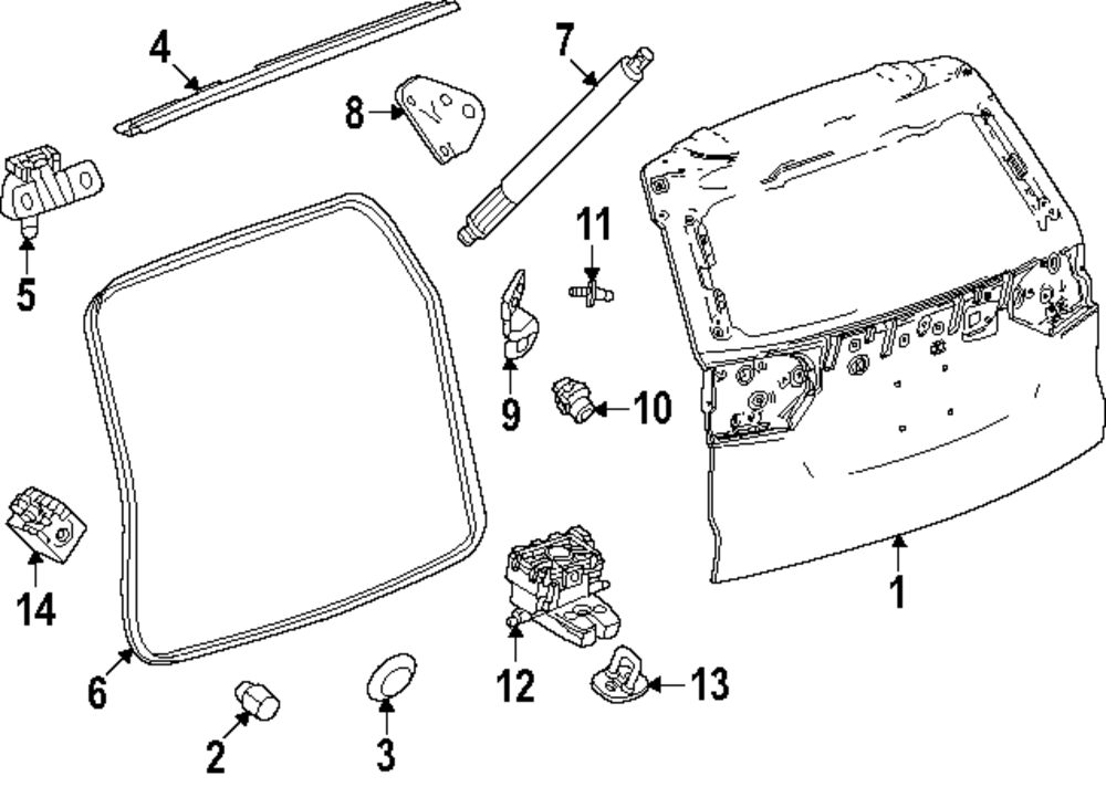2024 GMC Acadia Lift Gate 26409554 GM | GMPartsDirect.com