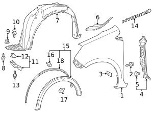 1993-2022 Toyota Liner Extension Retainer 53879-17020 | Toyota Parts Center
