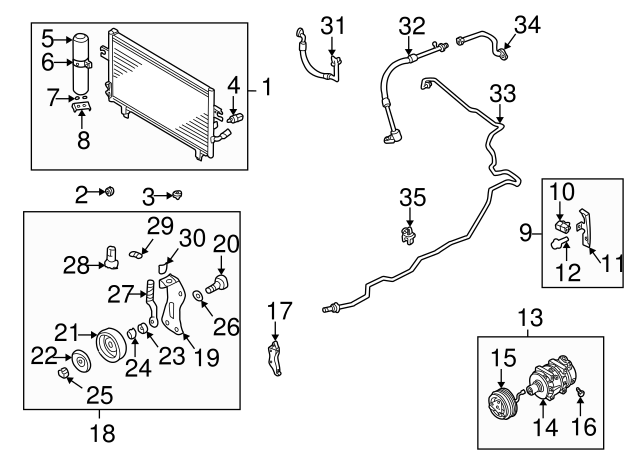 17574-29R01 - AC Tube Clip 1995-2003 Nissan | Nissan Parts & Accessories Online