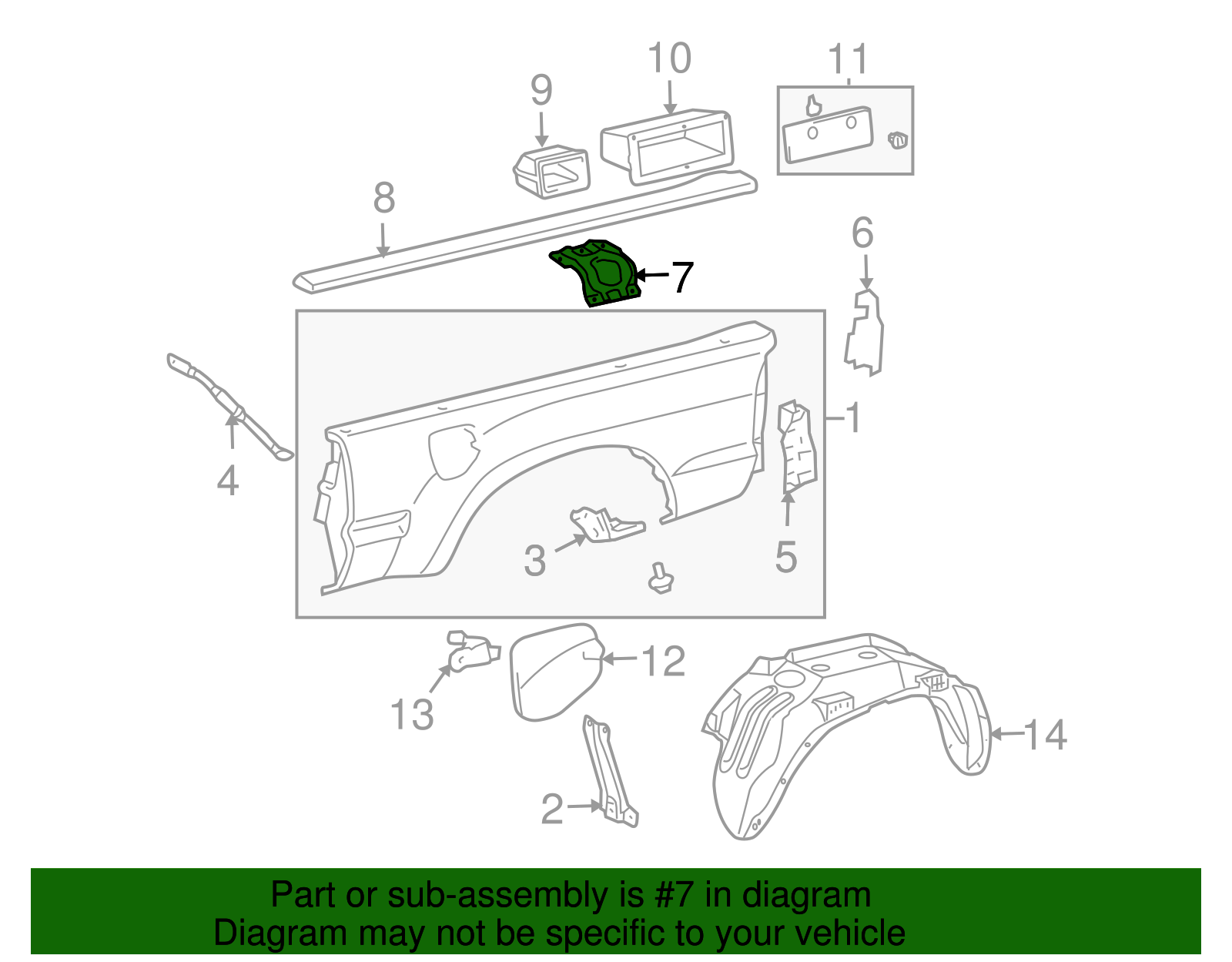 65635-04050 - 2005-2015 Toyota Tacoma - Inner Panel | Sparks Parts
