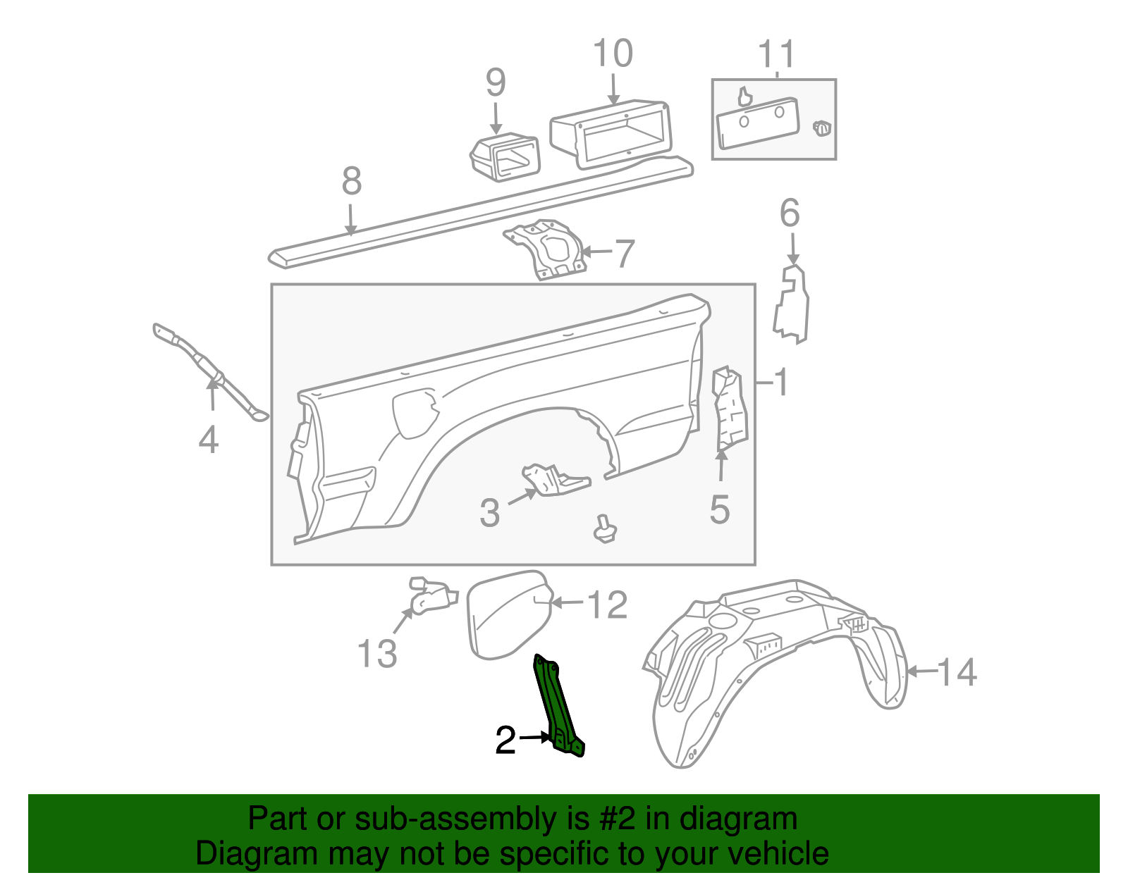 65674-04010 - High-Quality Truck Bed Panel Brace for 2005-2015 Toyota ...