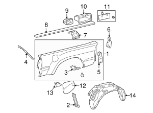 62571-04010 - Corner Trim - 2005-2015 Toyota Tacoma | Nucar Toyota of ...