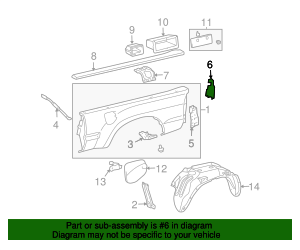 2005-2015 Toyota Tacoma Corner Trim 62572-04010 | Group 1 Auto Parts