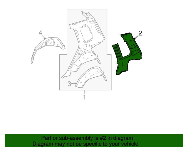 2016-2022 Mercedes-Benz Quarter Panel Reinforcement 253-630-56-01 ...