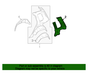 253-630-55-01 - Inner Quarter Reinforced 2016-2020 Mercedes-Benz ...