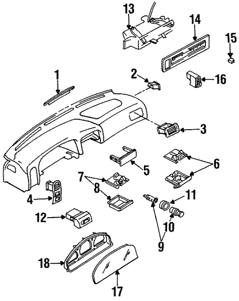Controls for 1997 Nissan Pickup Nissan Parts Store