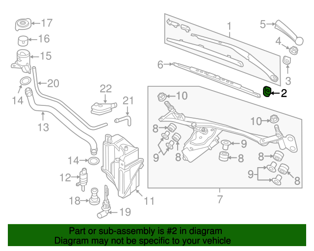 Genuine OEM Wiper Arm Spacer Part# DYF000030 Fits 2003-2012 Land Rover ...